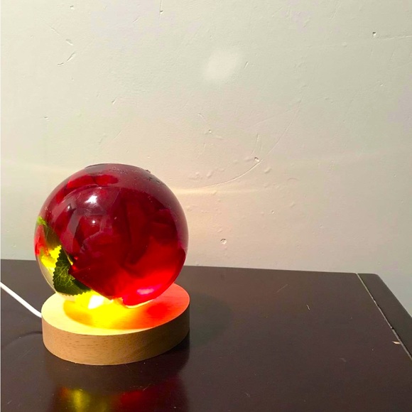 Other | Beautiful Illuminated Rose Encapsulated By Resin | Poshmark